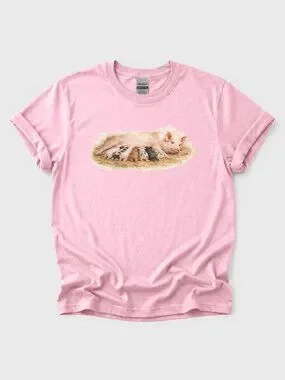 Star Oaks Farm | Tops | Mama Pig Piglets Tshirt Graphic Tee Adult ...